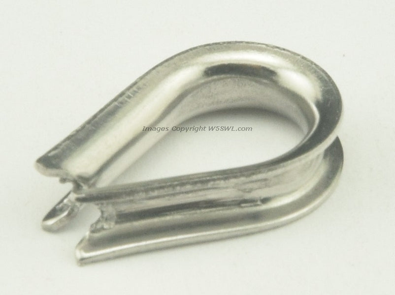 1/16" (M2) Guy Wire Rope Rigging Thimble Stainless Steel 3-Pack | Dave ...