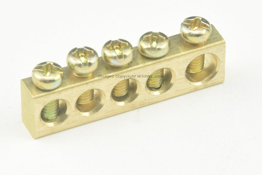 Handy Ham Shack Rig or Antenna Ground Bar - Power Bus - 5 Terminal Pos ...