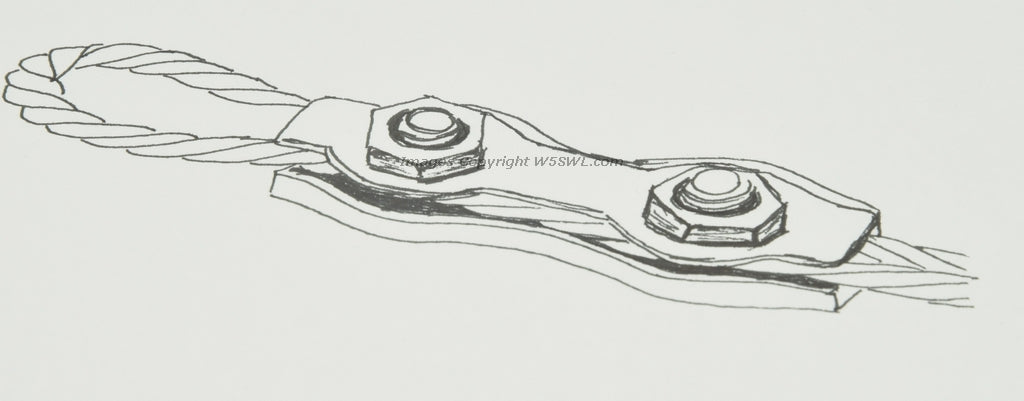 1/8" (M3) DUAL Bolt Guy Wire Rigging Clamp Stainless Steel 6-Pk - POTA ...