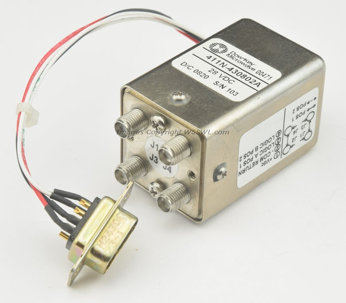 Dowkey 411N-430802A RF Coaxial Switch Transfer 28VDC DC-18 GHz SMA ...