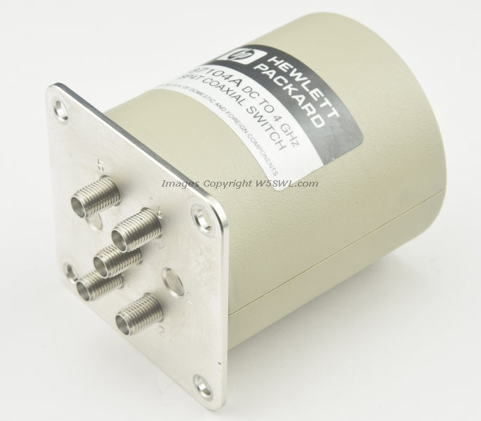 HP 87104A High Isolation RF Coaxial Switch 24VDC DC-4 GHz SMA 4-Positi ...