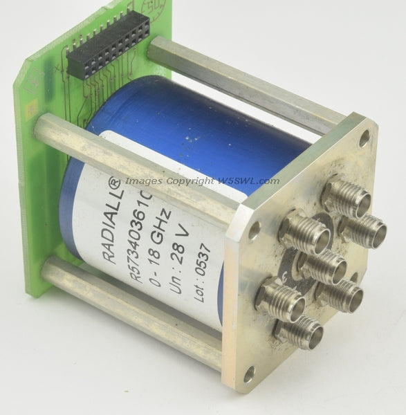 Radiall R573403610 RF Coaxial Switch 28VDC DC-18 GHz SMA 6-Position SP ...