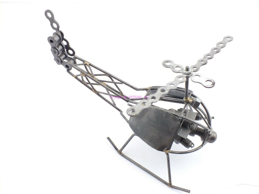 Metal Wire Frame Helicopter Collectible Adjustable Position Blades (bi ...