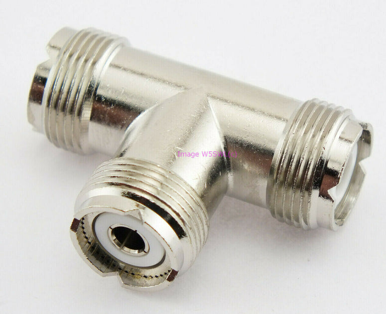 UHF Female TEE Coax Connector Adapter | Dave's Hobby Shop by W5SWL