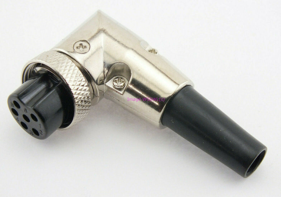 Microphone Mic Plug 6 Pin Female Right Angle with Rubber Boot | Dave's ...