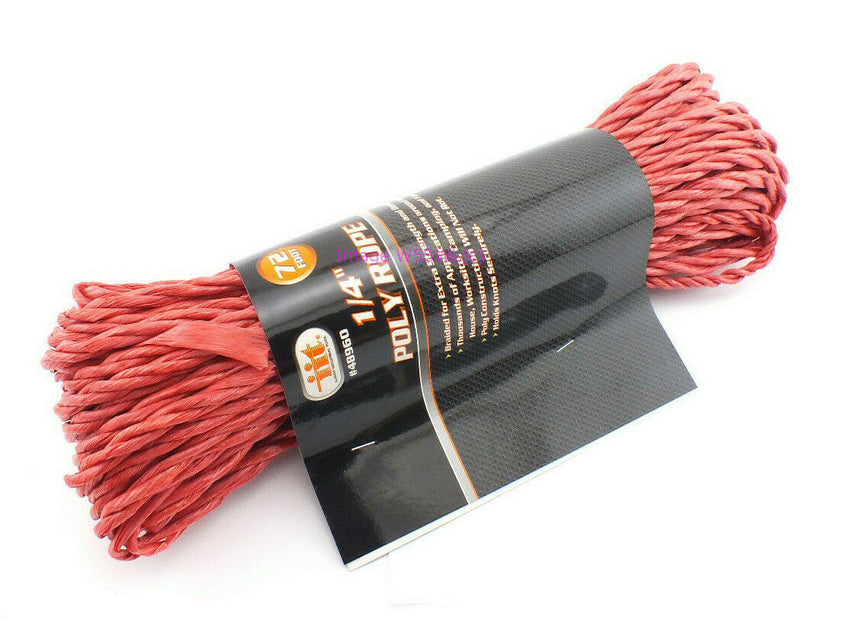 1/4" x 72ft Red Braided Poly Rope Dipole Vee Antenna Support | Dave's ...