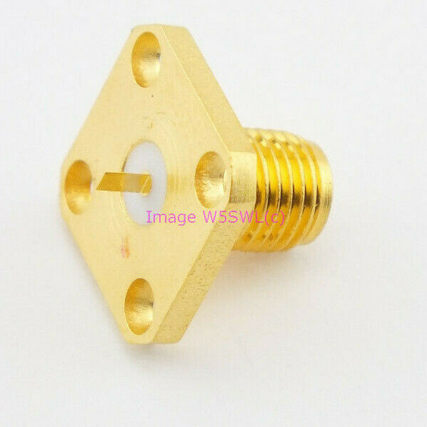 Microwave SMA Gold Female 4-Hole Circuit Trace RF Pin Chassis Mount ...