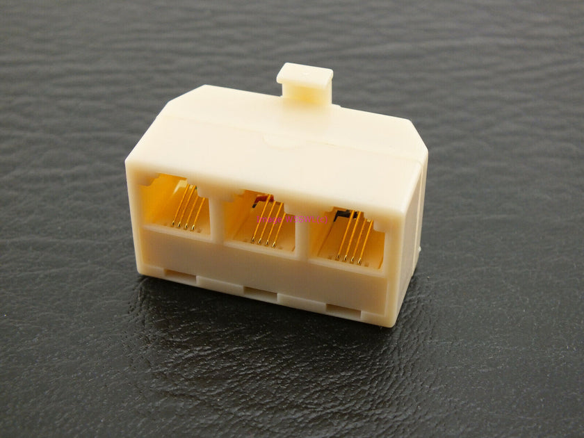 Telephone Phone Triple Triplex Adapter - 3 Phones to One Jack RJ11 - 2 ...
