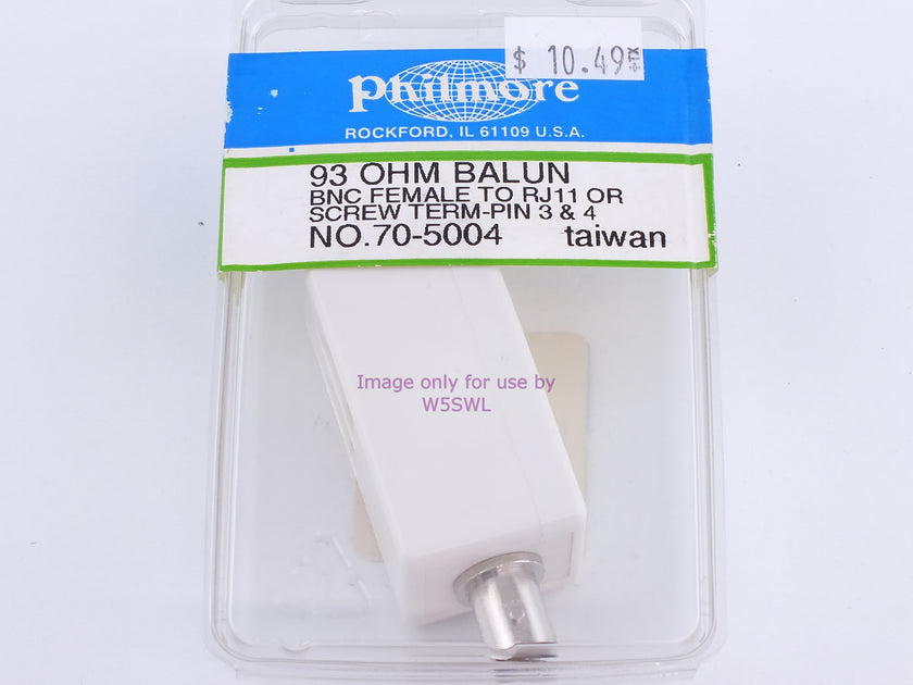 Philmore 70-5004 93 Ohm Balun BNC Female To RJ11 Or Screw Term-Pin 3&4 ...