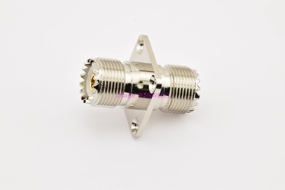 UHF Female to UHF Female Double 4-Hole Mount Chassis Bulkhead Connecto ...