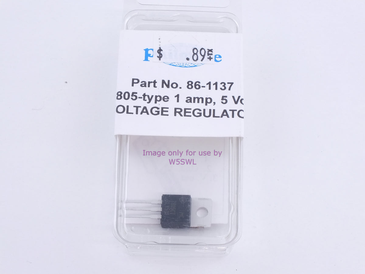 Philmore 86-1137 7805-Type 1 Amp, 5 Volt Voltage Regulator (bin74 ...