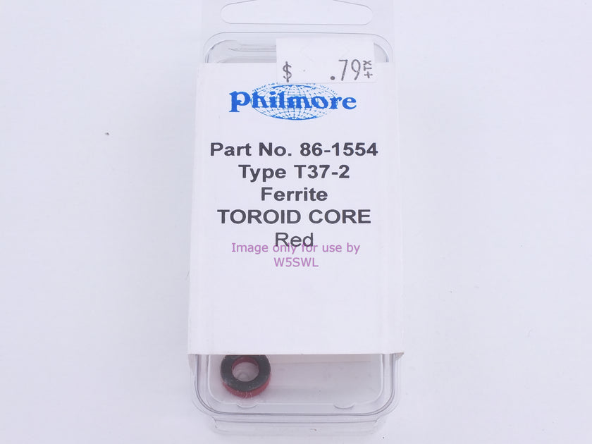 Philmore 86-1554 Type T37-2, Ferrite Toroid Core Red (bin83) | Dave's ...