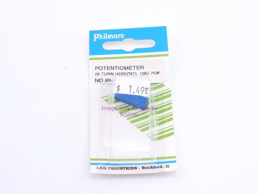 Philmore 89-103 Potentiometer 20 Turn Horizontal-10K/.75W (bin64 ...