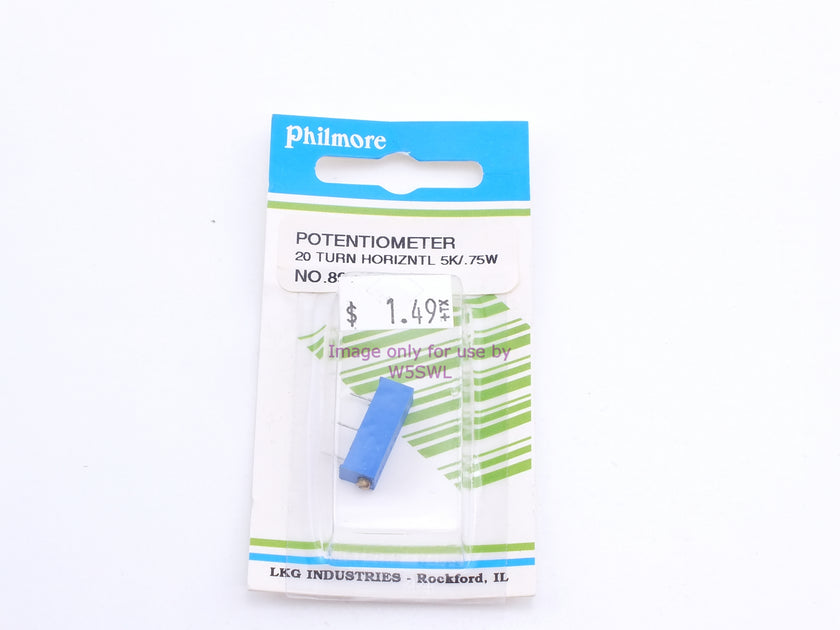 Philmore 89-502 Potentiometer 20 Turn Horizontal-5K/.75W (bin65) | Dave ...