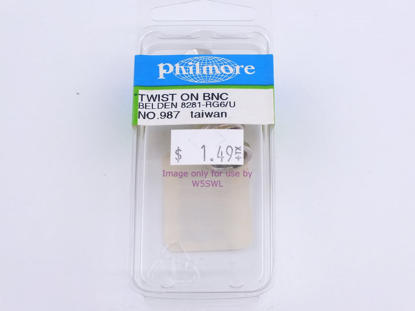 Philmore 987 Twist-On BNC Belden 8281-RG6/U (bin99) | Dave's Hobby Shop ...