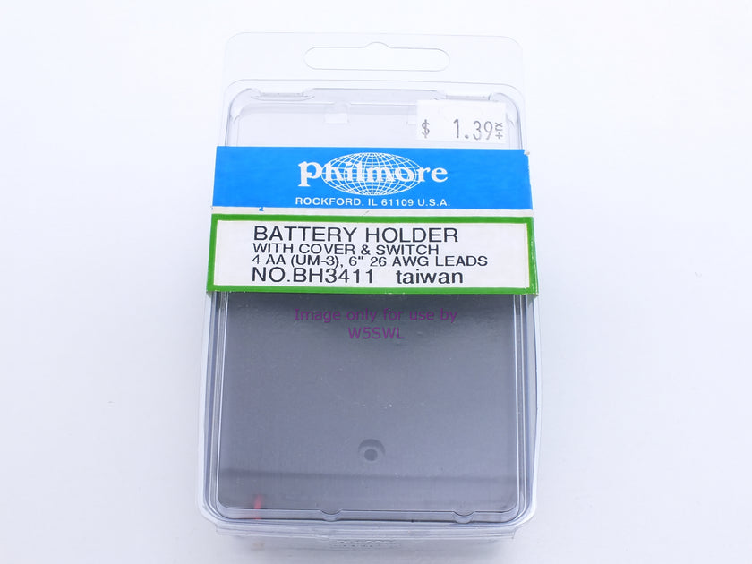 Philmore BH3411 Battery Holder W/Cover & Switch 4 AA (UM-3), 6" 26 AWG ...